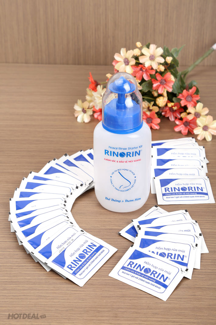 Bộ Bình Rửa Và Dung Dịch Rửa Mũi Xoang Rinorin