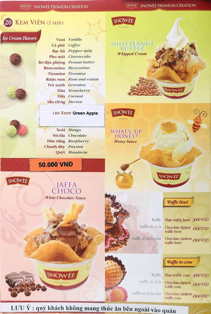 Kem Snowee - Áp Dụng Toàn Menu - 118 Cống Quỳnh