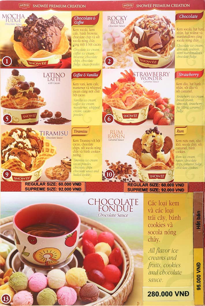 Kem Snowee - Áp Dụng Toàn Menu - 118 Cống Quỳnh