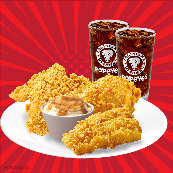 Combo 02 Người Tại Hệ Thống Gà Rán Popeyes Vị Ngon Hàng Đầu Thế Giới