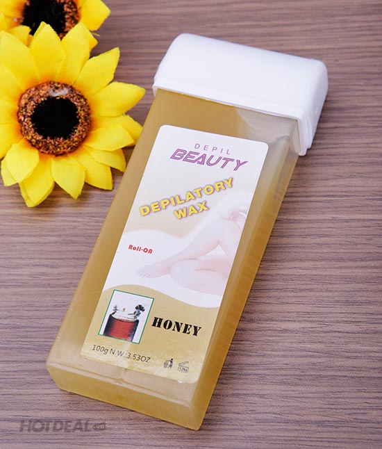 Bộ Máy Wax Lông Depilatory Heater + Sáp Mật Ong Tặng 7 Tờ Giấy Wax
