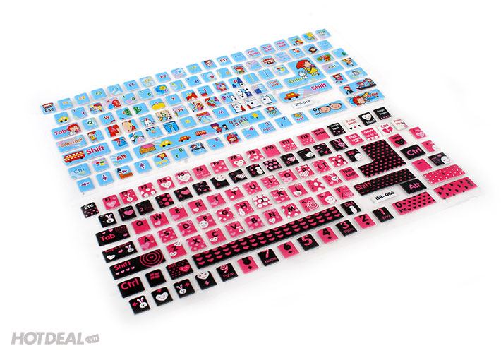 Combo 2 Bộ Sticker Dán Nút Bàn Phím Dễ Thương Cho Laptop Hà Nội