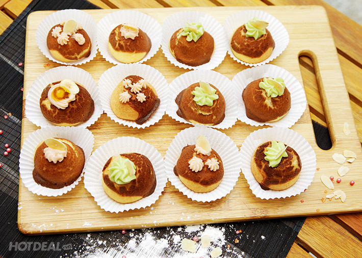 Combo 12 Bánh Su-Papparoti Nhân Matcha Và Tiramisu - Giao Miễn Phí