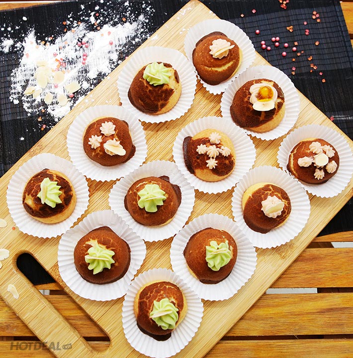 Combo 12 Bánh Su-Papparoti Nhân Matcha Và Tiramisu - Giao Miễn Phí