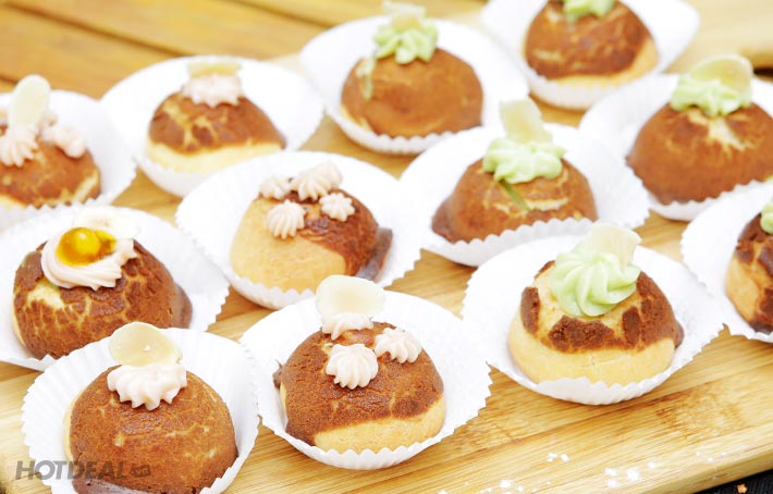 Combo 12 Bánh Su-Papparoti Nhân Matcha Và Tiramisu - Giao Miễn Phí