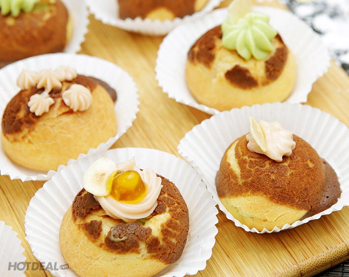 Combo 12 Bánh Su-Papparoti Nhân Matcha Và Tiramisu - Giao Miễn Phí