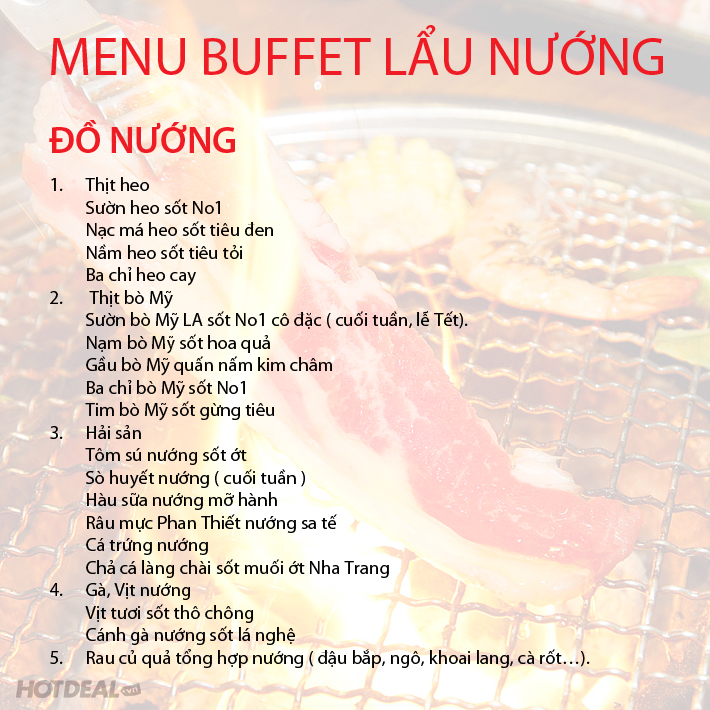 Nhà Hàng Sườn No.1 - Buffet Lẩu + Nướng – Menu Mới Vô Cùng Hấp Dẫn Hà Nội