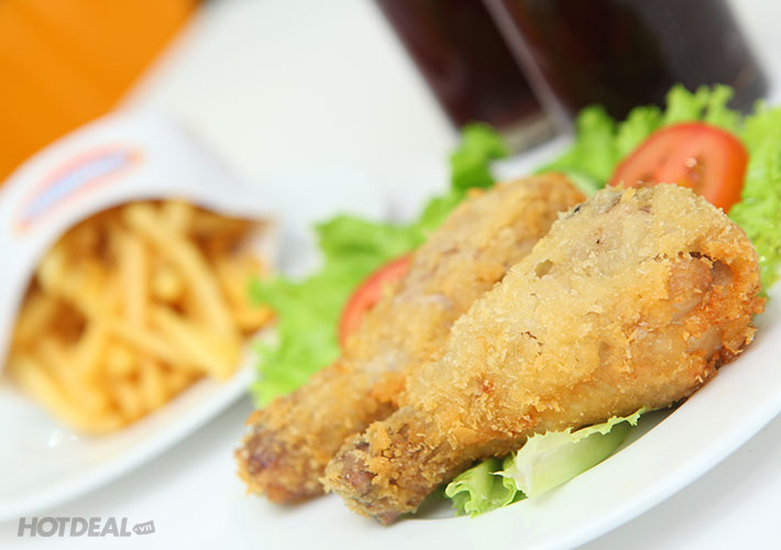 Combo Gà Rán, Khoai Chiên Cùng Pepsi Cho 2N Tại Halloween Ice Cream Hà Nội