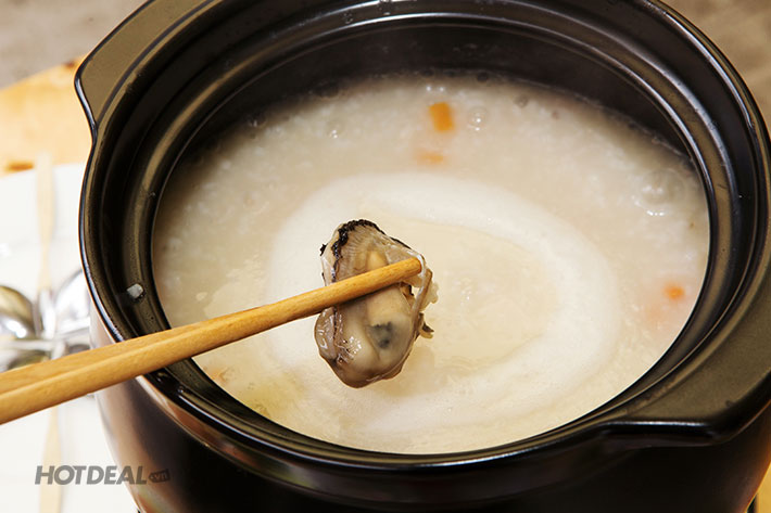 Lẩu Cháo Hào + Hào Sữa 8 Con + Trứng Gà 2 Quả + Rau Lẩu
