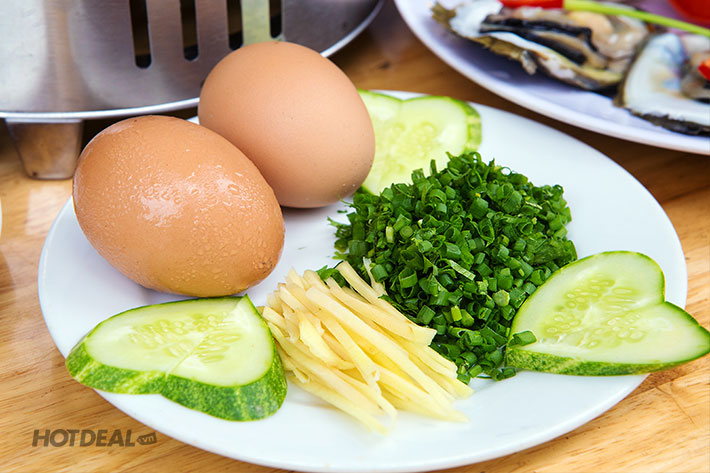 Lẩu Cháo Hào + Hào Sữa 8 Con + Trứng Gà 2 Quả + Rau Lẩu