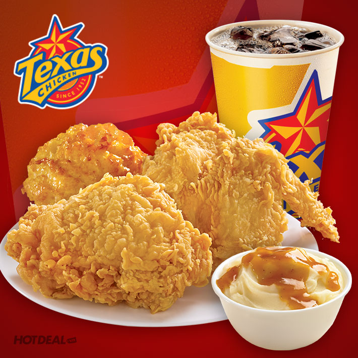 Toàn Hệ Thống Gà Rán Texas Chicken - Combo 3 Món Ăn Thả Ga
