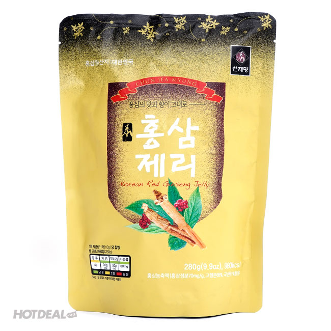 Kẹo Dẻo Hồng Sâm Cao Cấp 280g - Nhập Khẩu Hàn Quốc